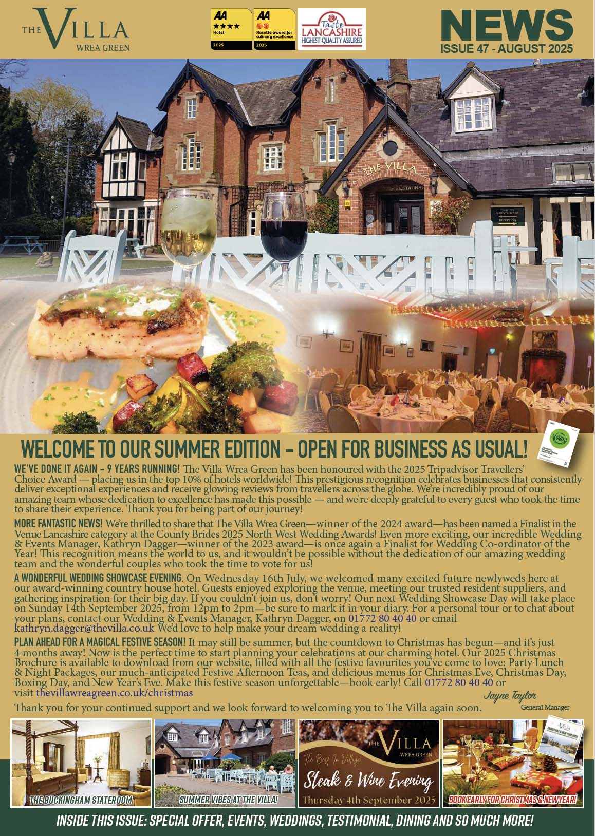 The Villa Newsletter - The Villa Wrea Green : The Villa Wrea Green